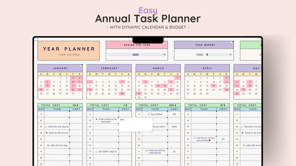 Easy Annual Task Planner