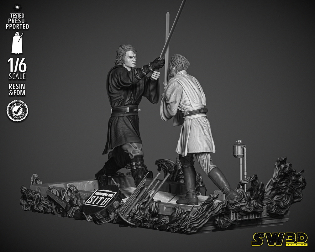 Obi Wan and Anakin 2024 Diorama - Star Wars 3D Models - Tested and ...