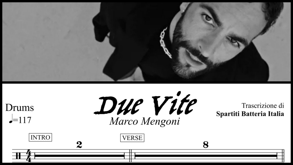 Due Vite - Marco Mengoni (Spartito Batteria PDF)