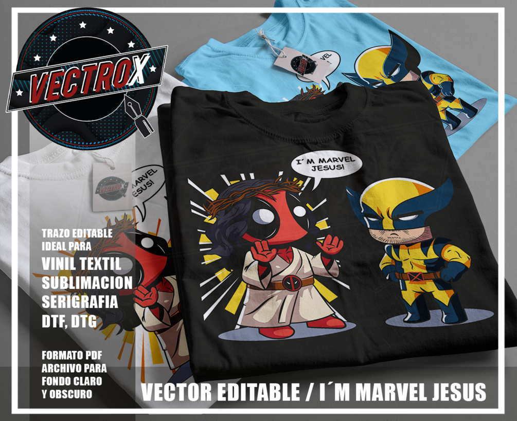 Vector Editable - Im Marvel Jesus