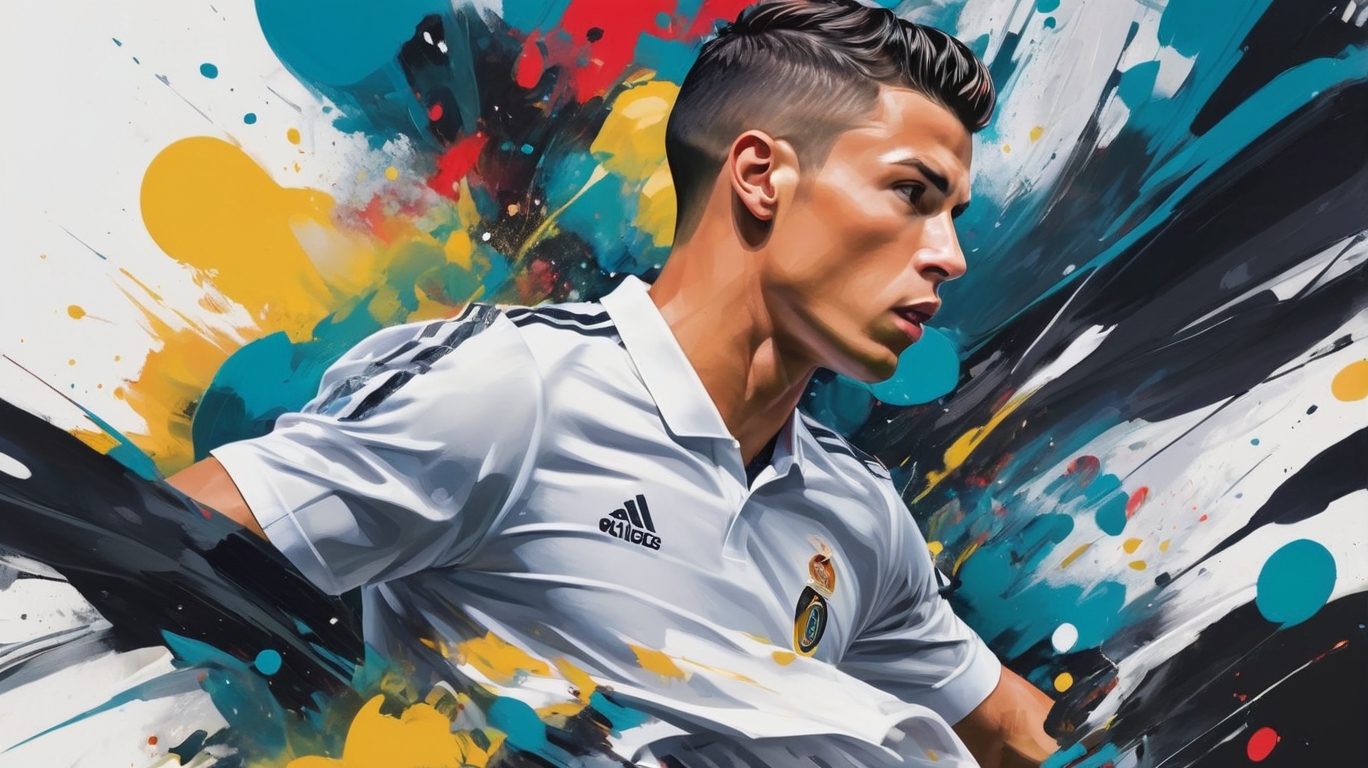 🔥 Abstract Expression Imeges of Cristiano Ronaldo: Lord of Football ⚽️🎨