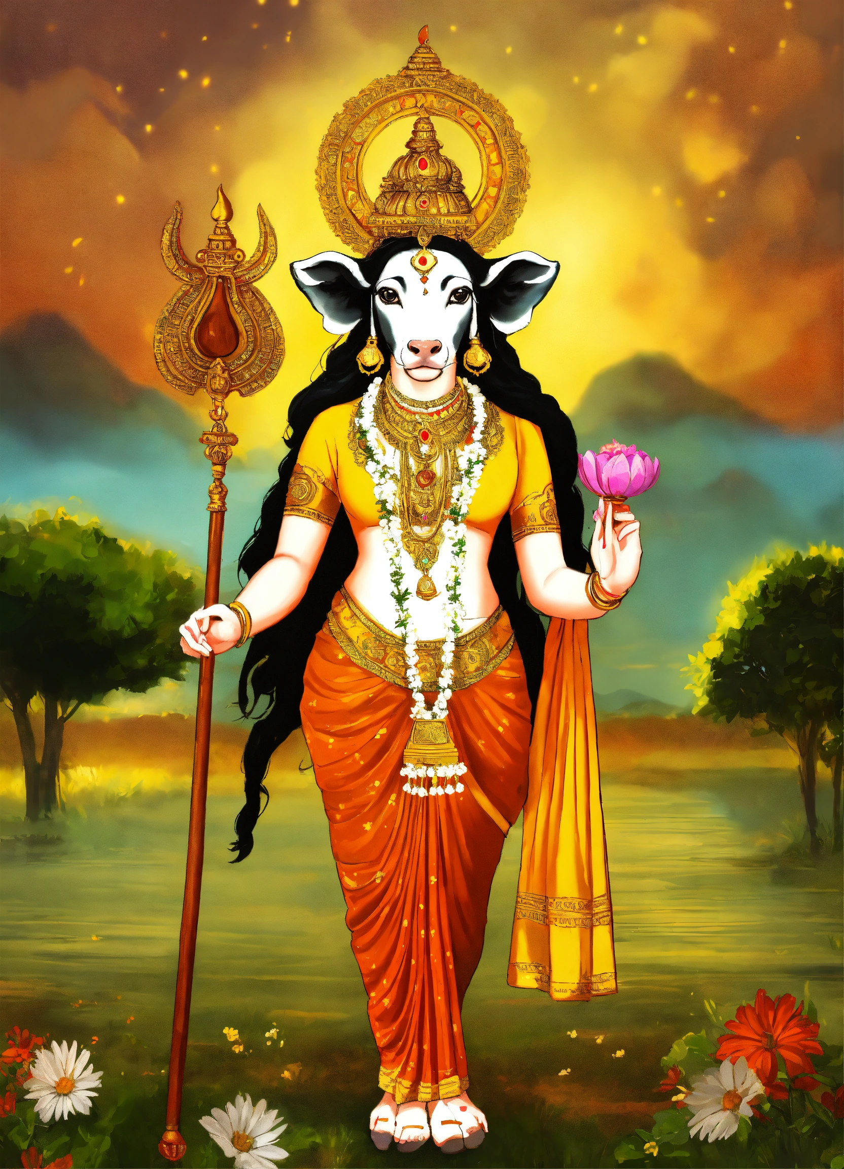The hindu cow goddess kamadhenu