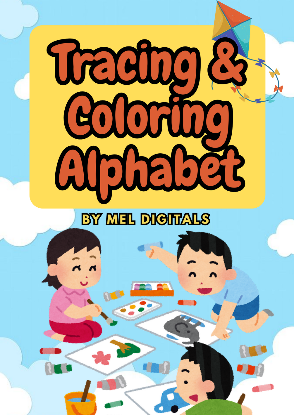 Alphabet A to Z Coloring Tracing Worksheet Set