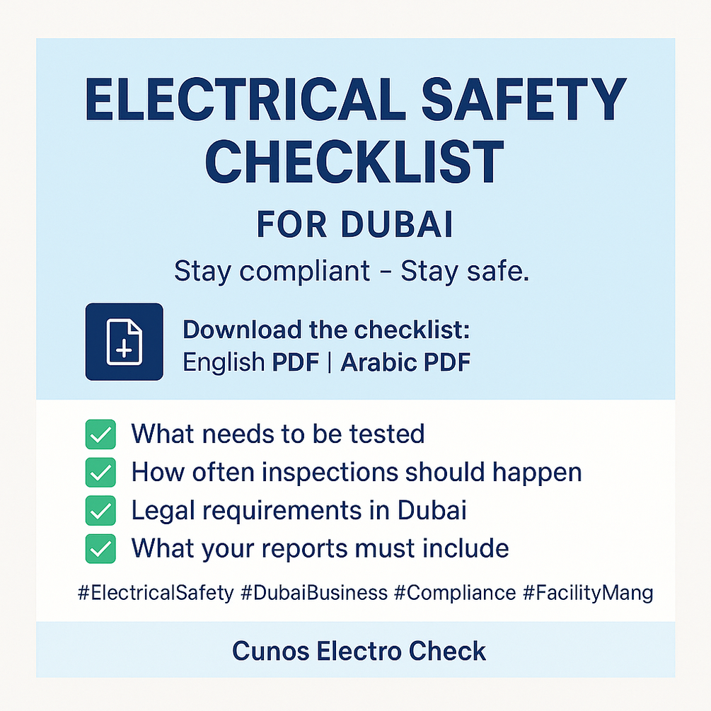 Electrical Safety Checklist – Dubai Compliance Edition (ENG + ARAB)