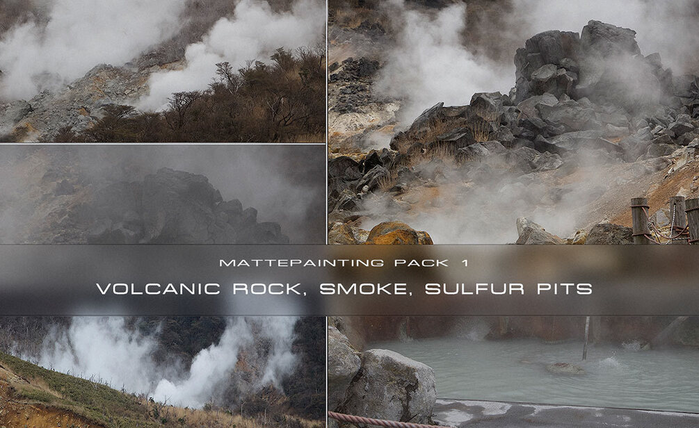 01 - Matte Painting Pack - Smoke, Rock, Sulfer Pits