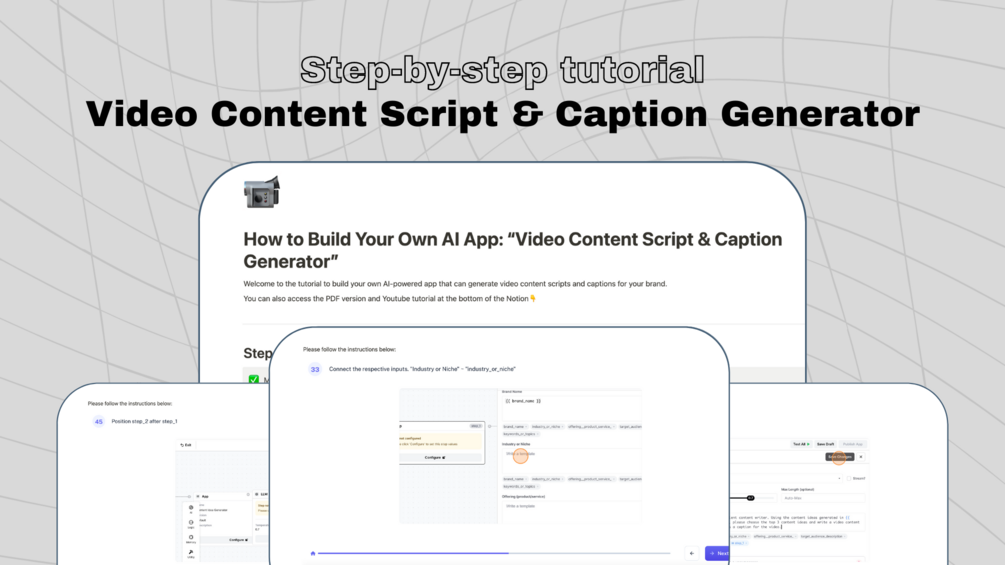 How to Build Your Own AI App: Video Content Script & Caption Generator