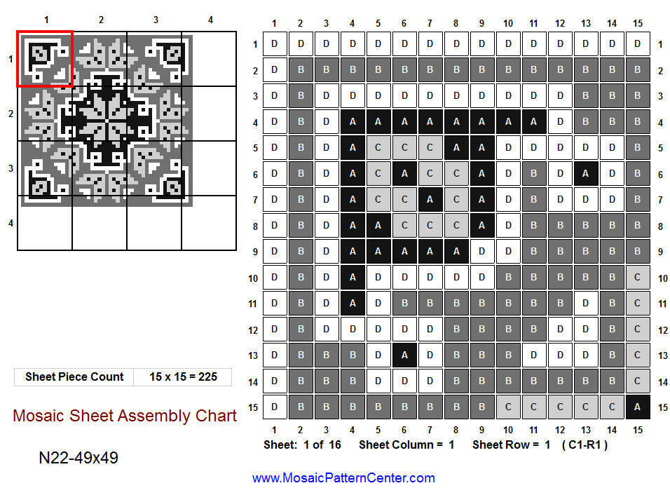 N22-49x49 Mosaic Pattern Guide