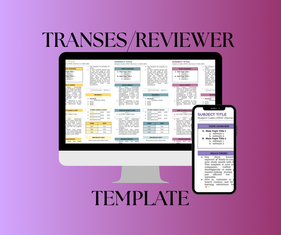 Transes/Reviewer Template