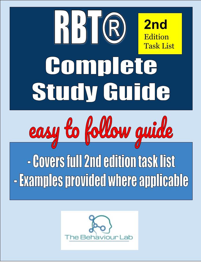 Registered Behavior Technician Study Guide | RBT | Study Guide | 2nd ...