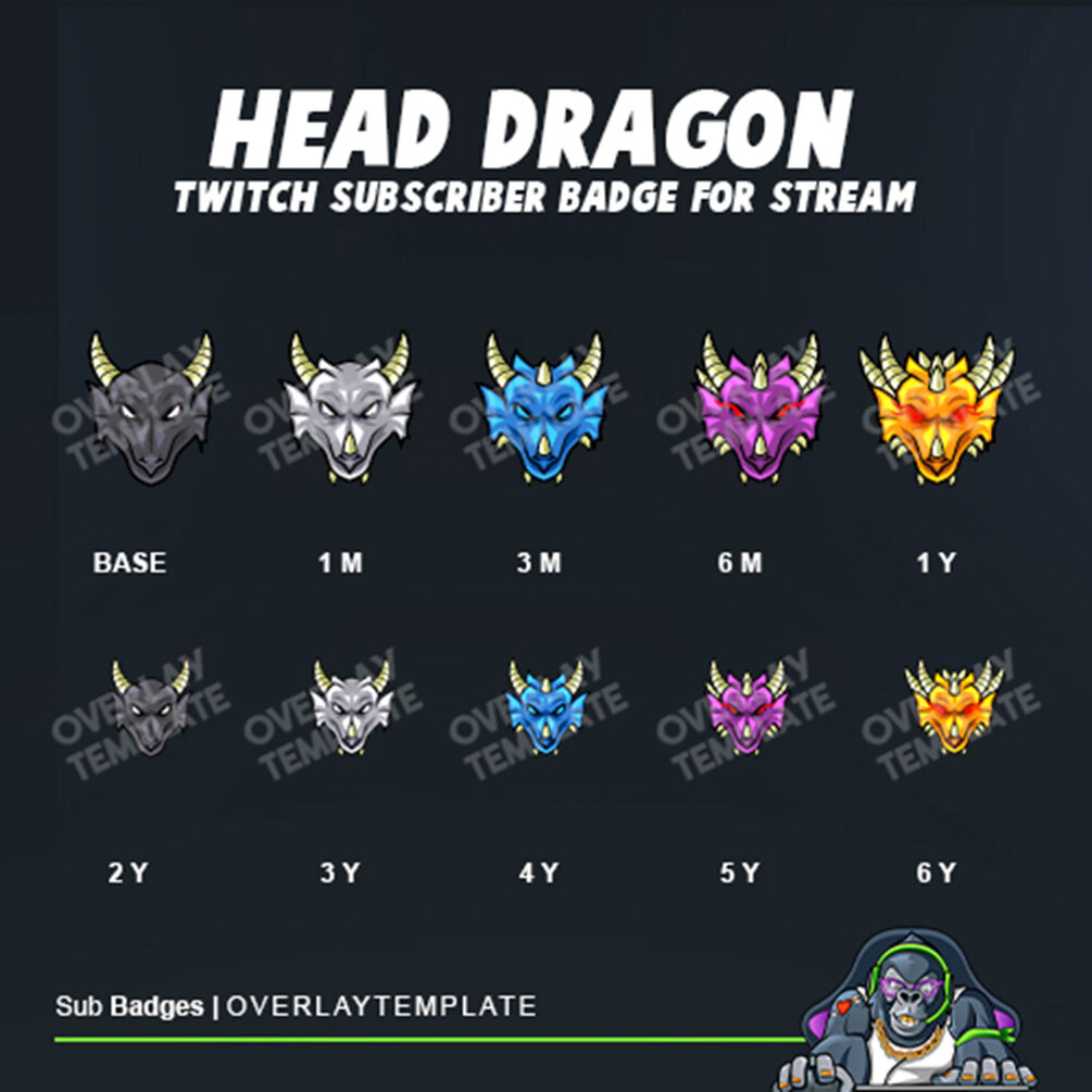 Head Dragon – Sub Badges