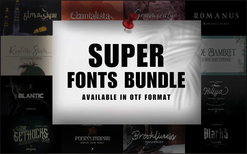 75+ Super Fonts Bundle