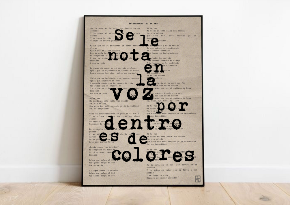 Póster "Si Te Vas" de Extremoduro