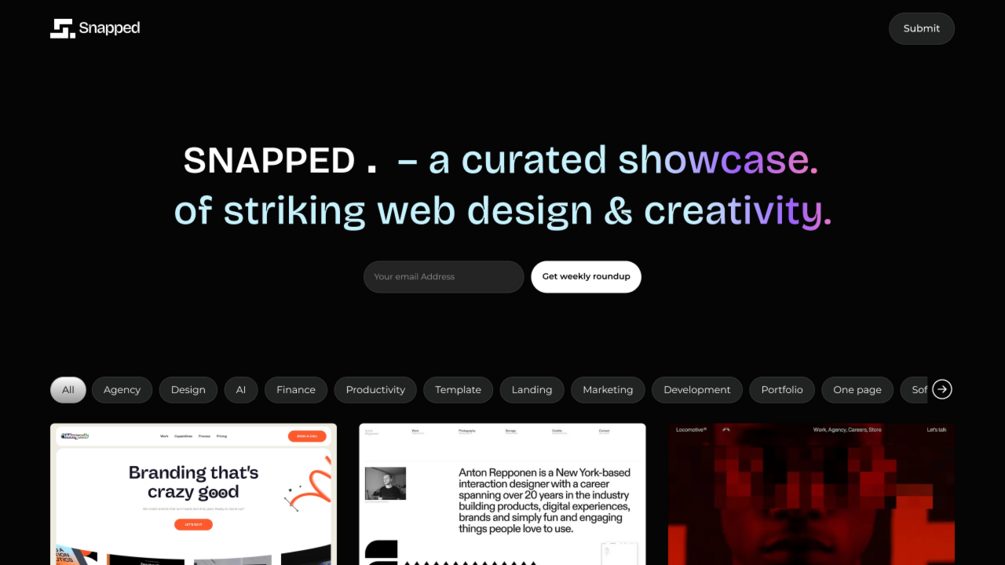 Feature Your Website on Snapped Design