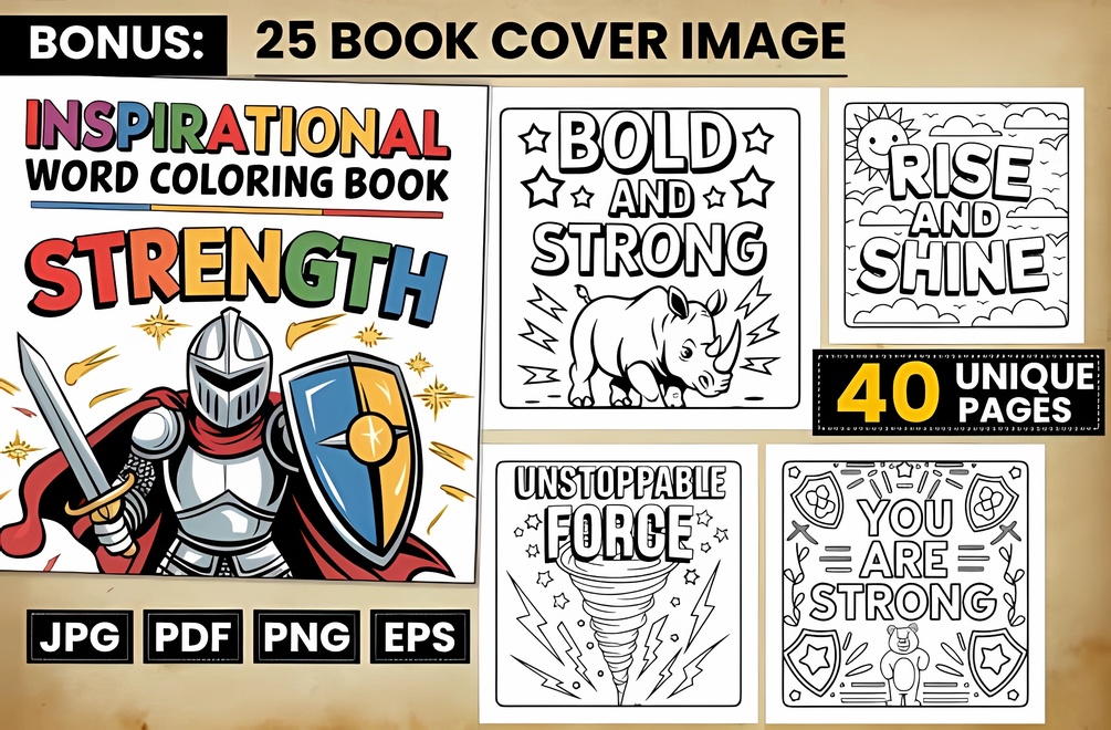 Inspirational Inner Word Coloring Pages