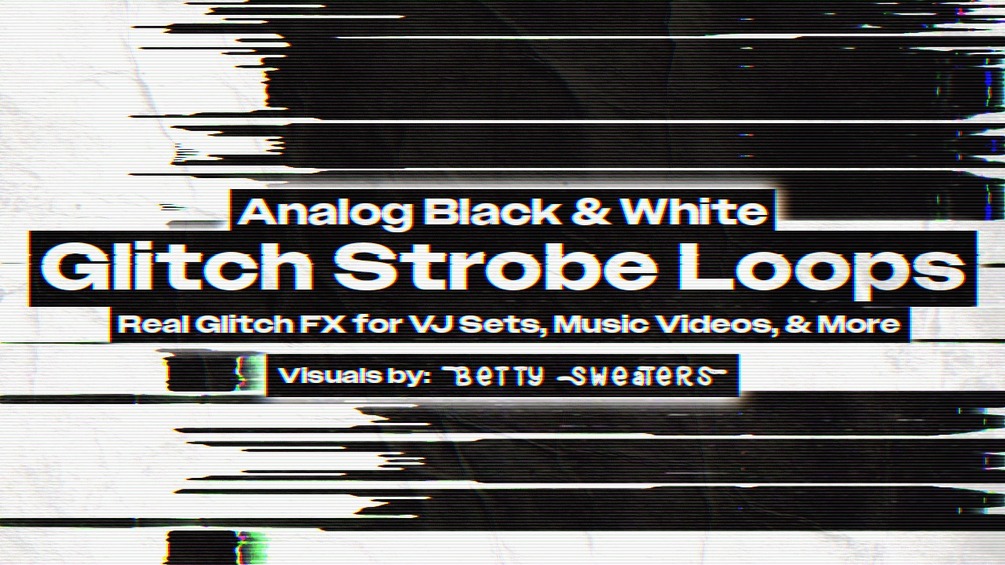 Analog Black & White Glitch Strobe Loops | Real Glitch FX for VJ Sets, Music Videos, & More