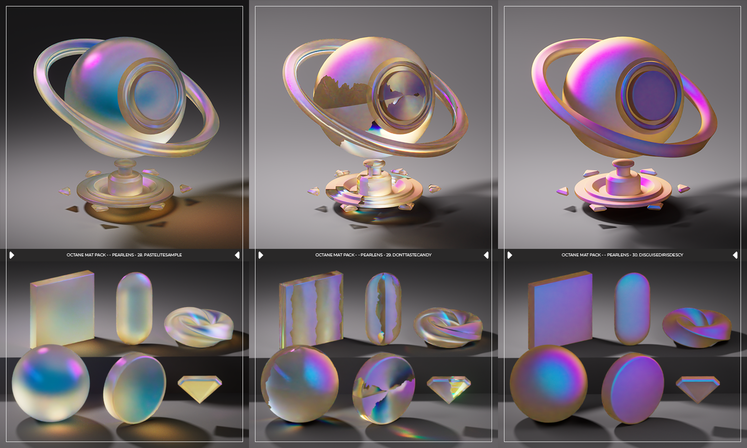 Octane Material Pack for Cinema4D - Pearlens - 42 MAT