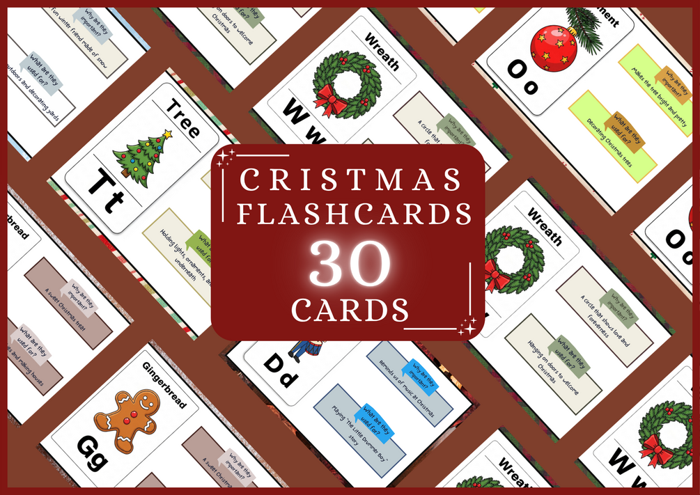 Christmas Flashcards for Kids Fun Holiday Learning Pack (Printable PDF)