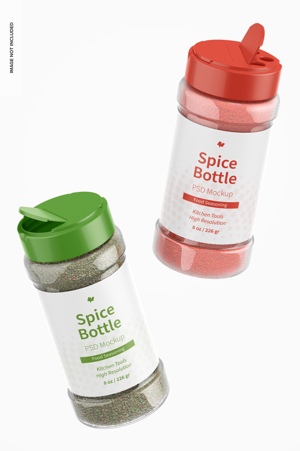 OZ Spice Bottles Mockup Floating