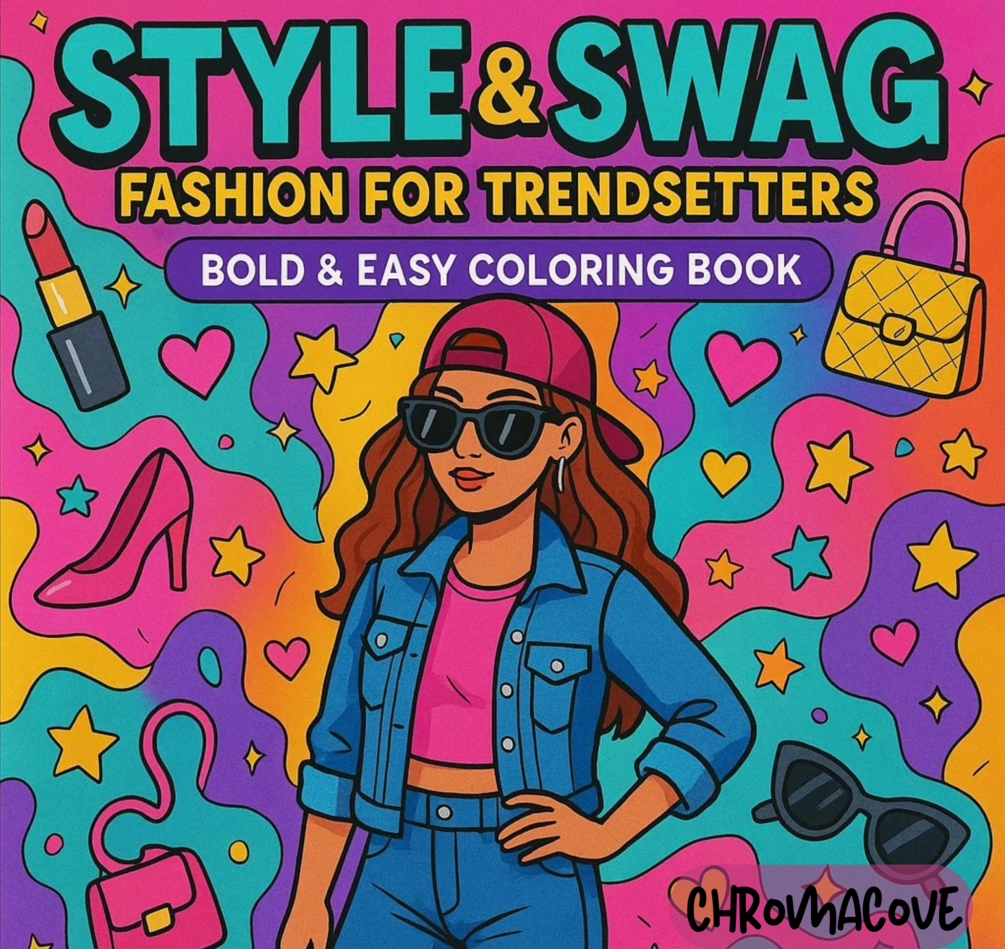 Style & Swag: Fashion for Trendsetters – Bold & Easy Coloring Book ...