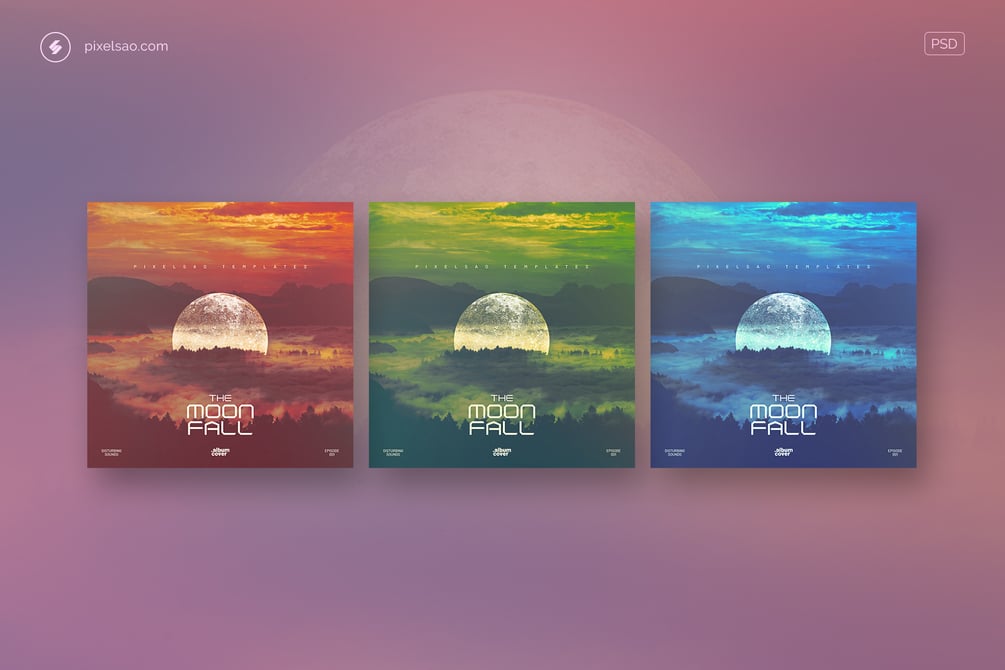 Moon Fall – Album Cover Art Template