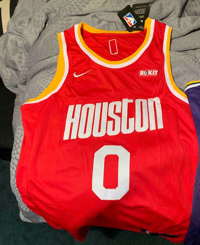 Russell Westbrook Houston Rockets Red Throwback Jersey