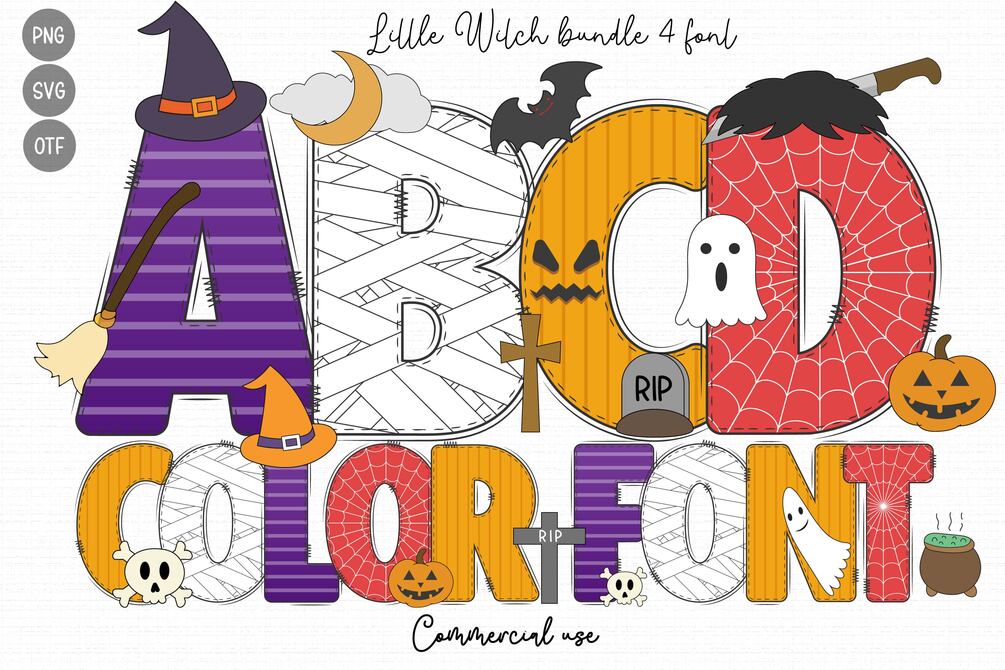 Spooky Halloween Doodle Font For Halloween