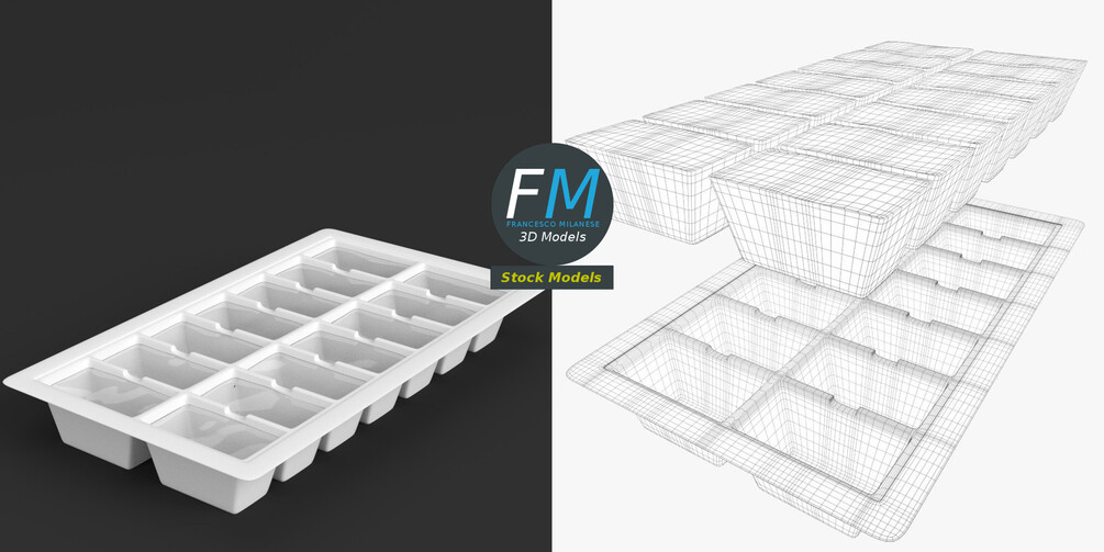 3D MODEL - Ice cube tray