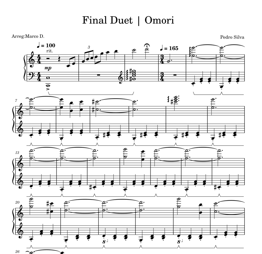 Final Duet - Omori FREE SHEET