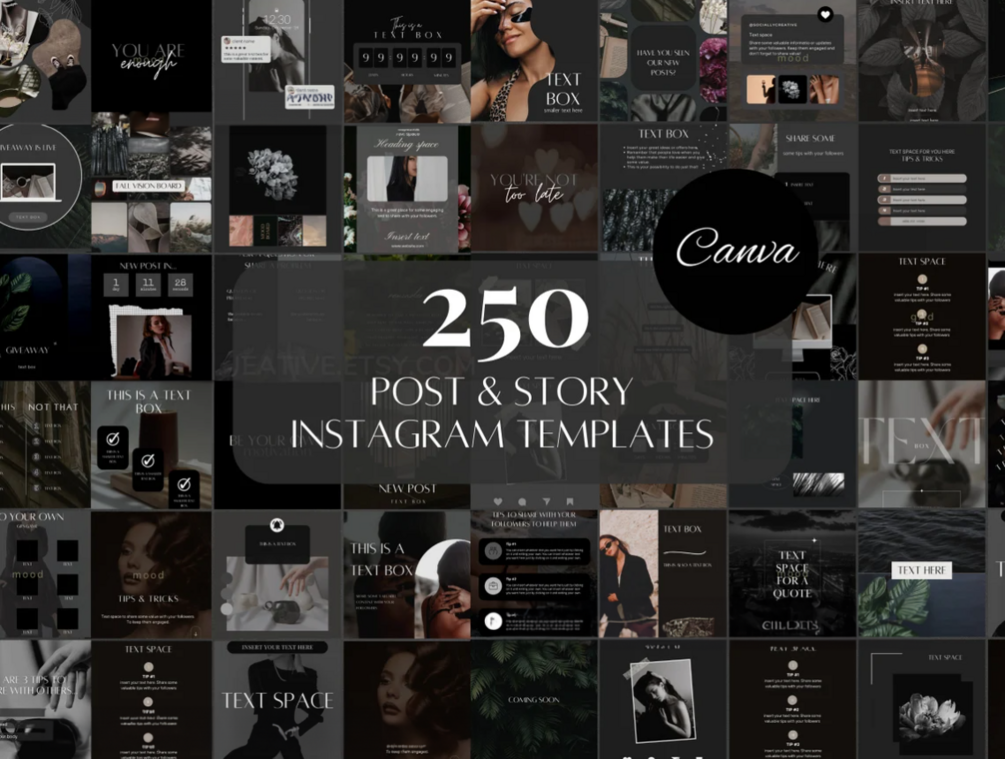 250 Post and Story Instagram Templates