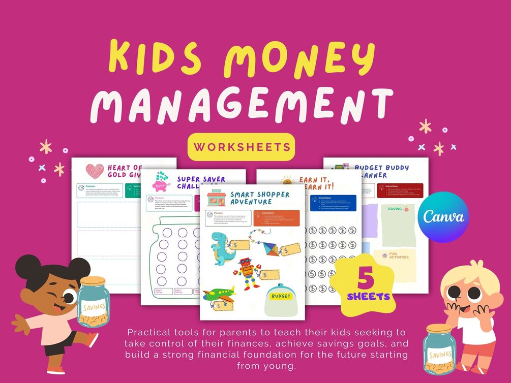 Kids Money Management Worksheets Done For You