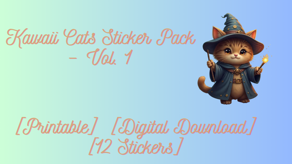 Kawaii Cats – Sticker Pack Vol. 1 - Bring cuteness to your planner ...