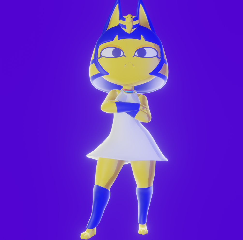 ankha - model 3d blender, rigged