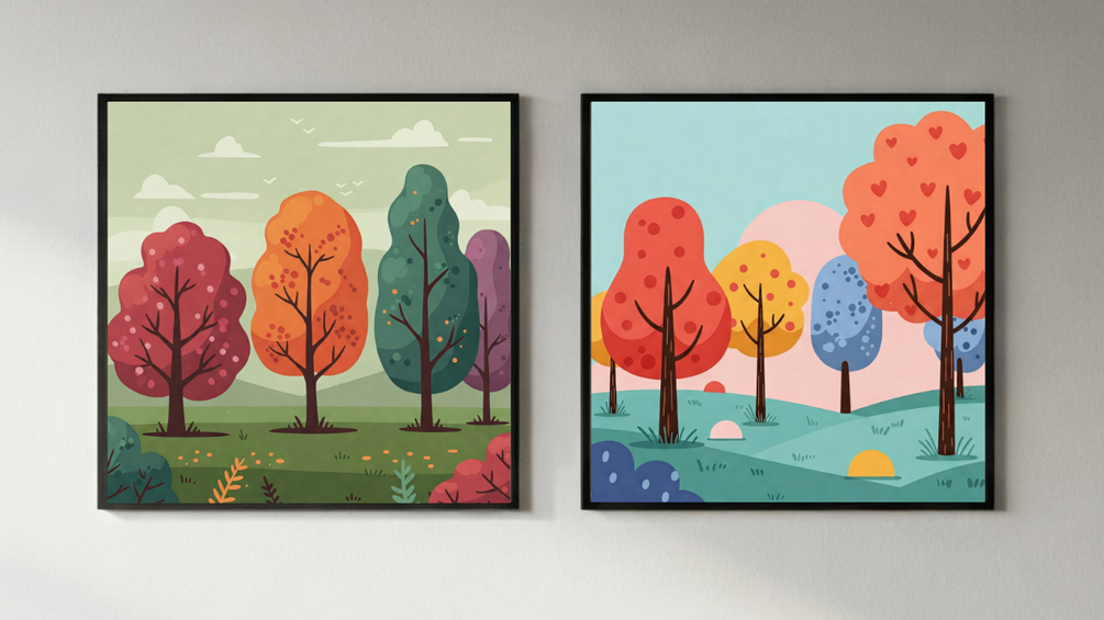 Painted Trees – Abstract & Colorful Wall Art Prints #37