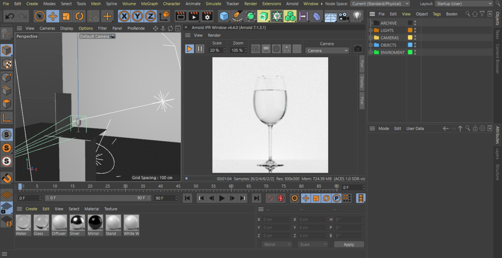 White Background Product Render Scene (C4D + Arnold Render)