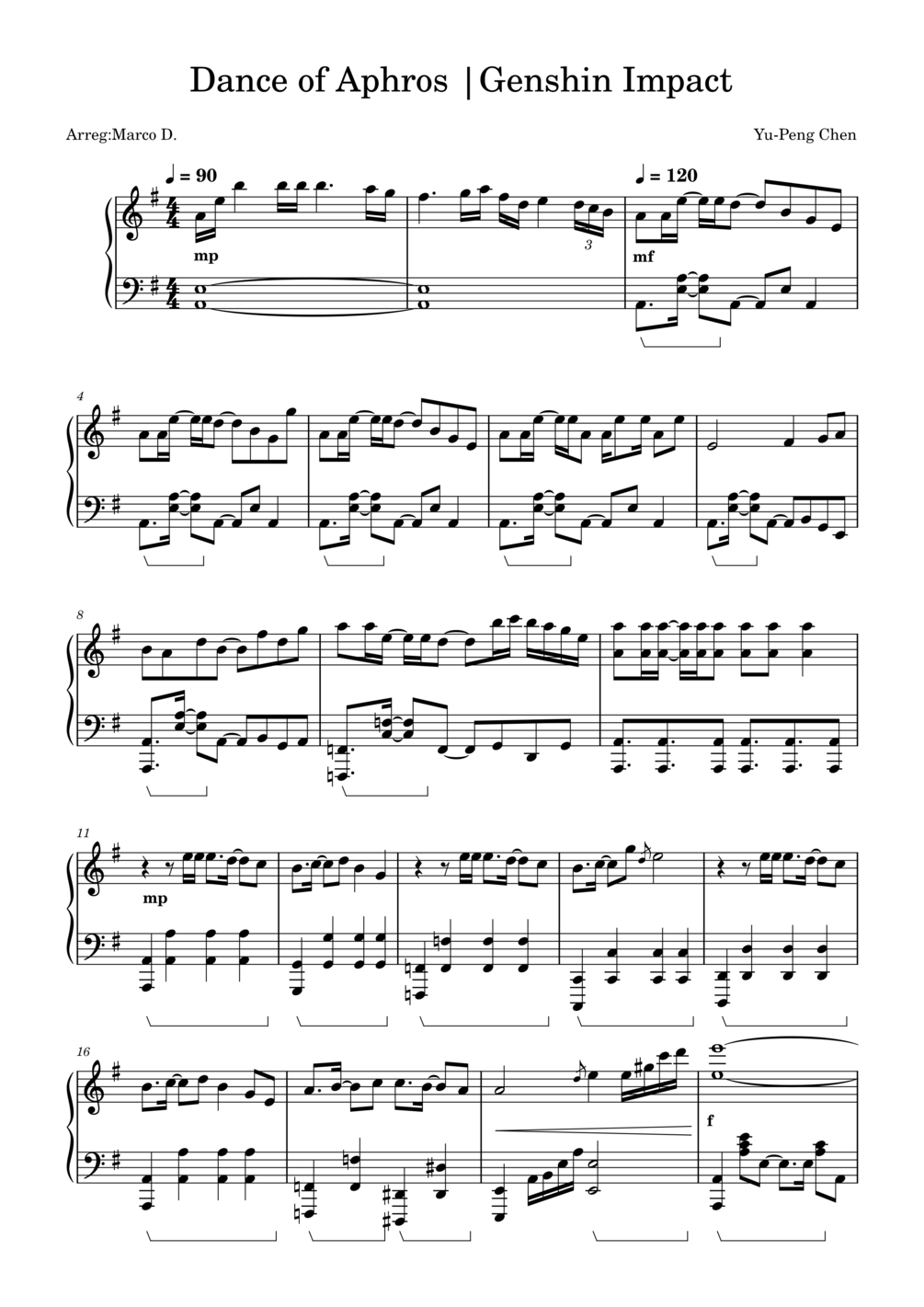 Dance of Aphros |Genshin Impact SHEET + MIDI