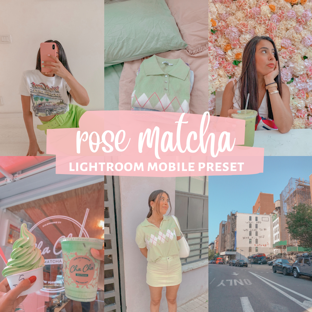 rose matcha mobile preset