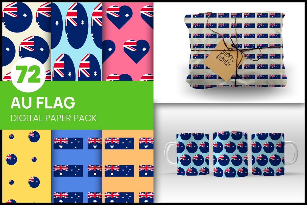 AU Flag Seamless Patterns