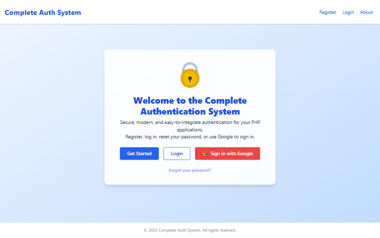 PHP Authentication System