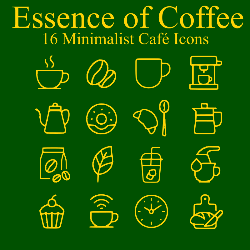 Kairós Icons – Edição Cafeteria (SVG + PNG)