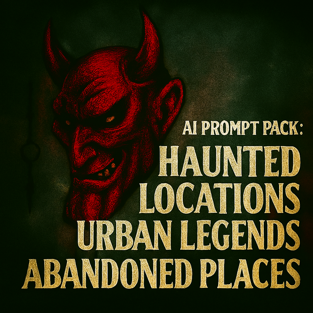 Haunted Locations + Urban Legends AI Prompt Pack (50 Prompts + Bonus ...