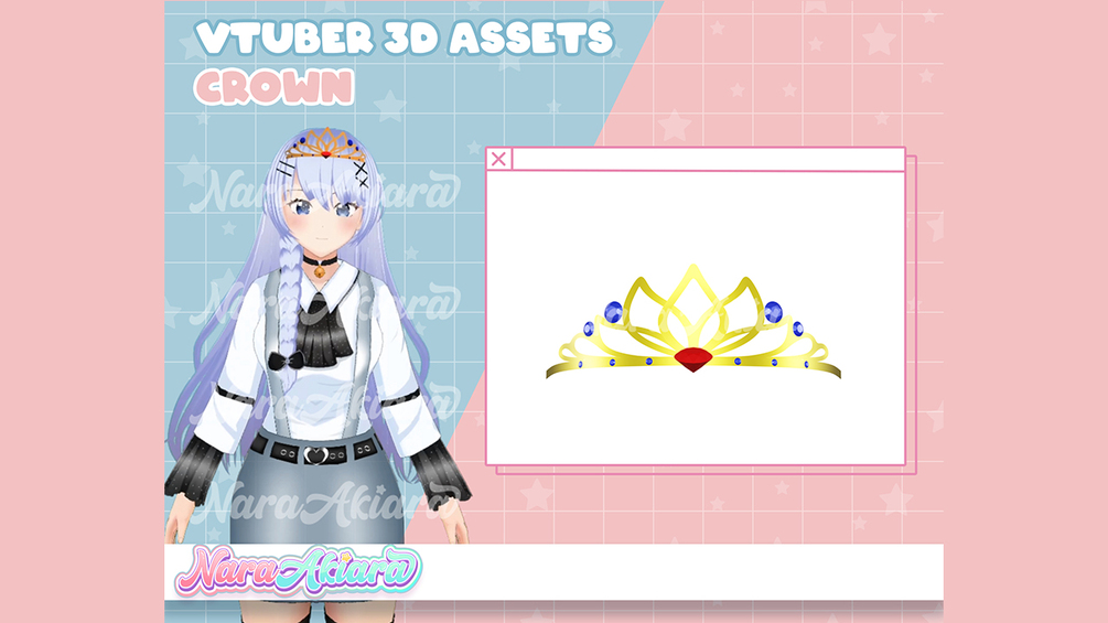 3D Vtuber Assets Leaf Crown Vroid Commission, 3D assets ready to use ...
