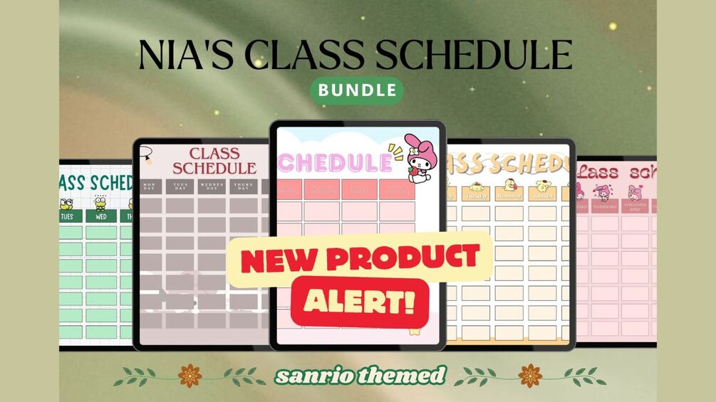 Sanrio Themed Class Schedules Bundle; Donnia Villareal
