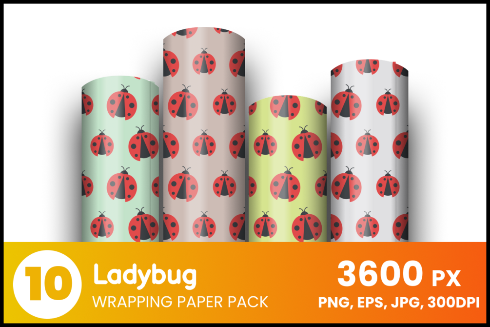 Ladybug 10 Wrapping Paper