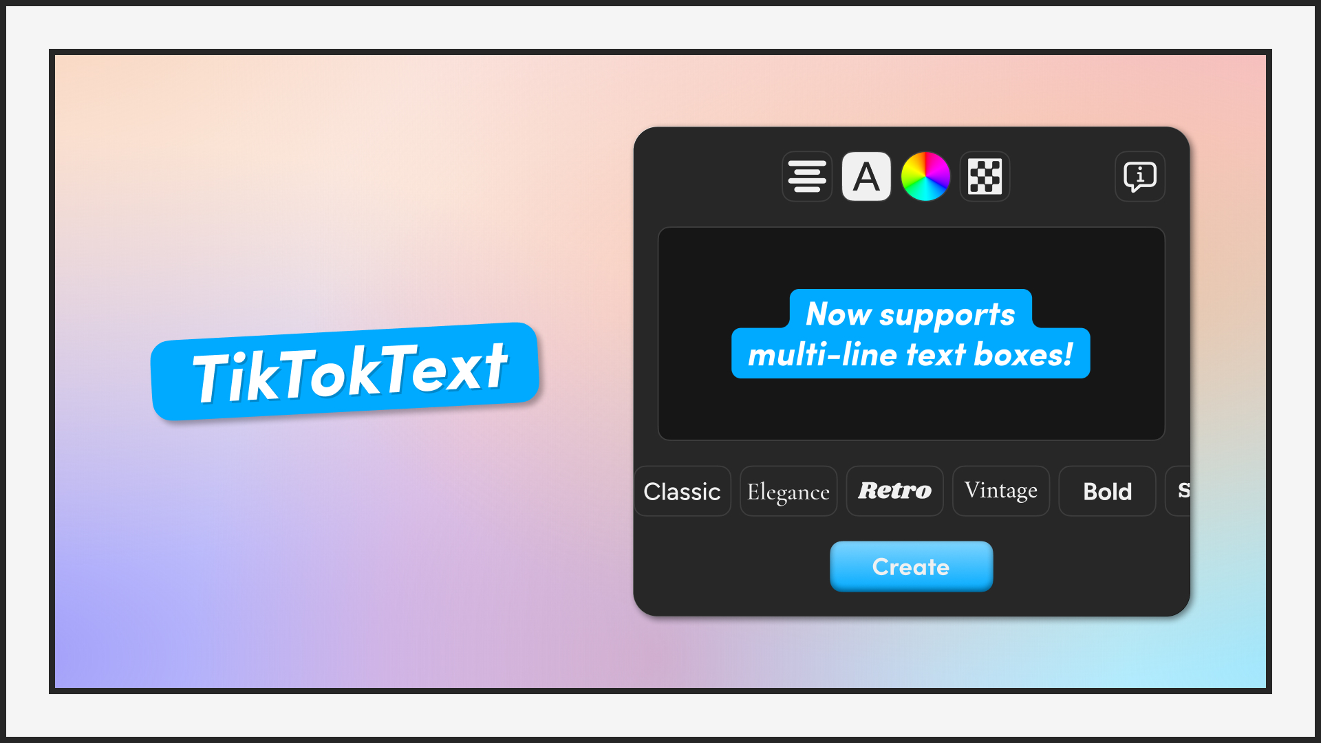 TikTokText - Create authentic TikTok content within After Effects.