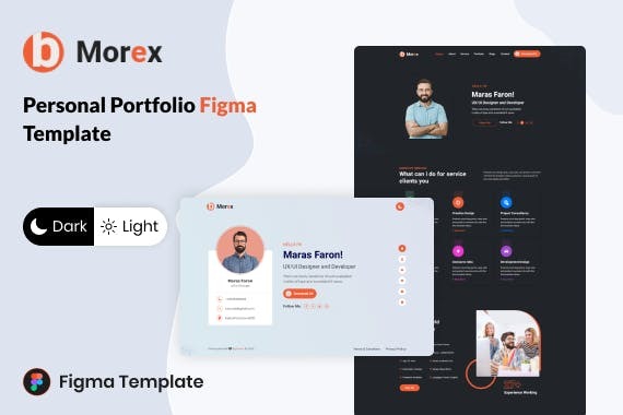 morex: portfolio figma template