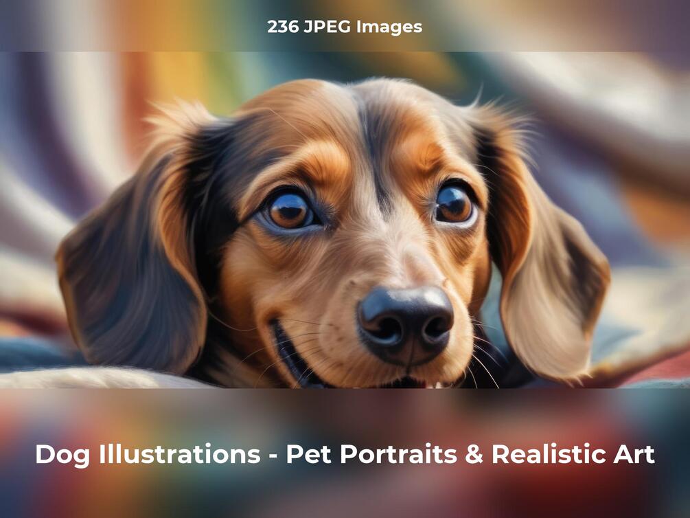 🐕 Dog Illustrations - Pet Portraits & Realistic Art