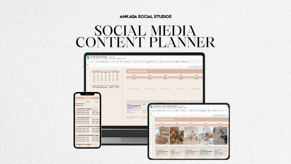 All-in-One Social Media Content Planner | Google Sheets Template