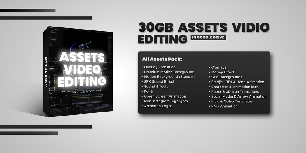 30GB Assets Video Editing Pack