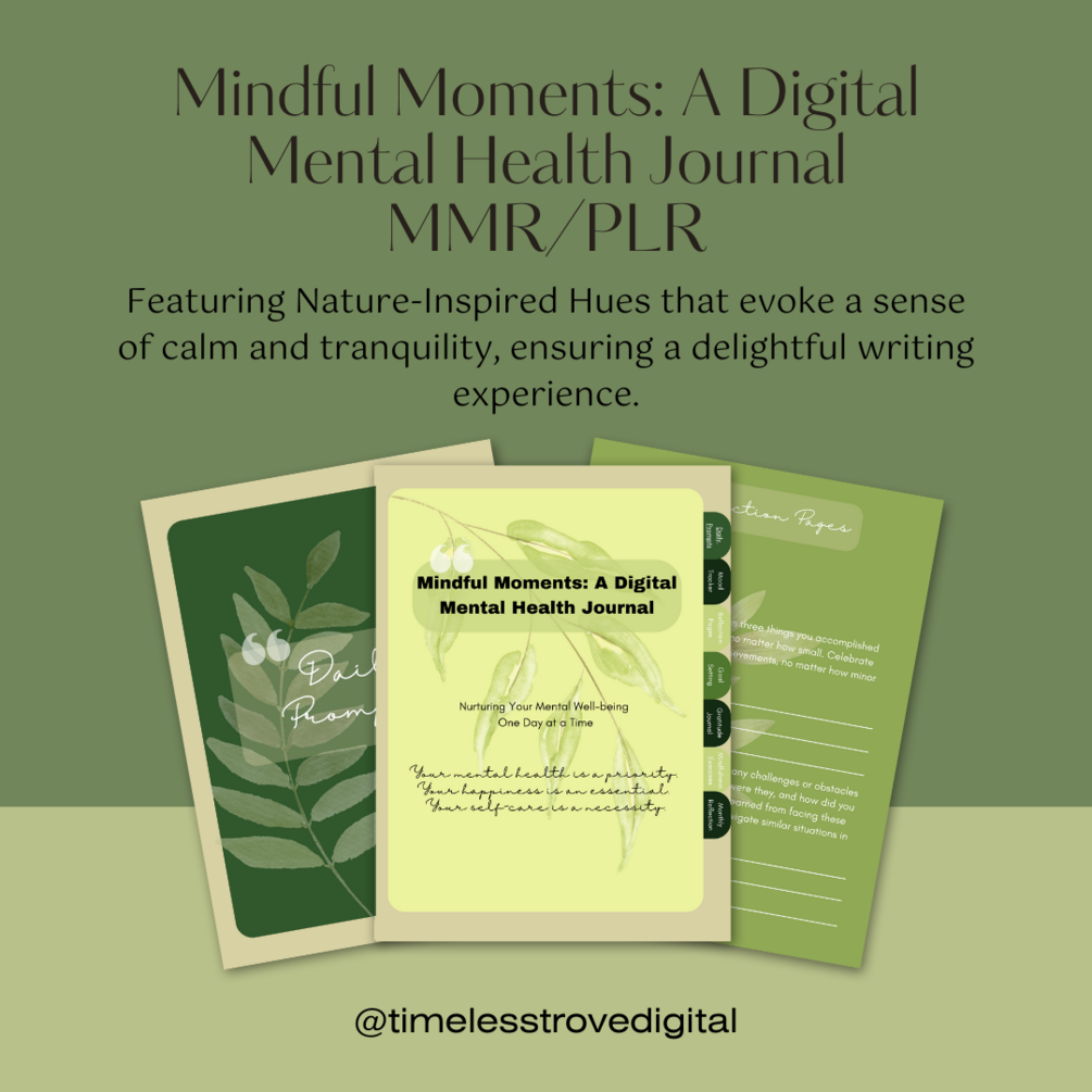 Mindful Moments: A Digital Mental Health Journal MMR/PLR