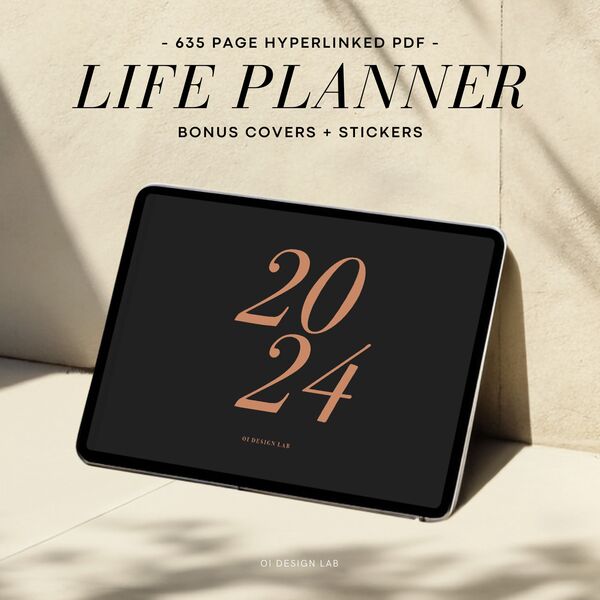2024 All In One Digital Planner Light and Dark Bundle V2